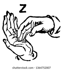 This Image Shows Twohand Sign Z Stock Vector (Royalty Free) 1364752007
