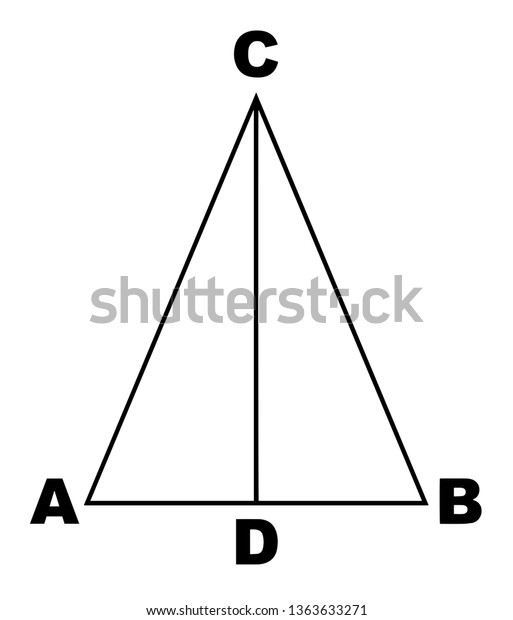This is an image that shows an isosceles triangle. In two triangles ...