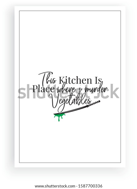 This Kitchen Place Murder Vegetables Vector Stock Vector (Royalty Free ...