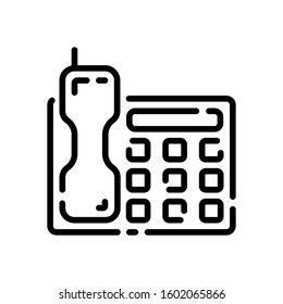 This Landline Vector Icon White Background Stock Vector (Royalty Free ...