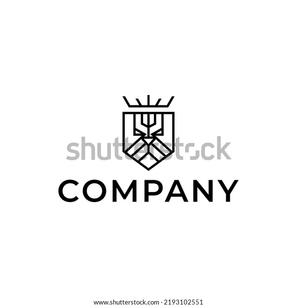 This Logo Combination Beast Shield Style Stock Vector (Royalty Free ...