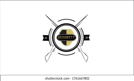 This Logo Shows 2 Muskets Crossed Stock Vector (Royalty Free ...