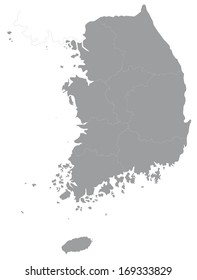 This Map South Korea Simple Map 스톡 벡터(로열티 프리) 169333829 | Shutterstock