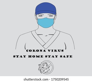 This Message Stay Safe Corona Stock Vector (Royalty Free) 1750209545 ...