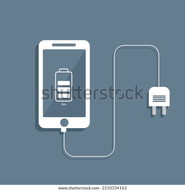 This Mobile Phone Charging Design Stock Vector (Royalty Free ...