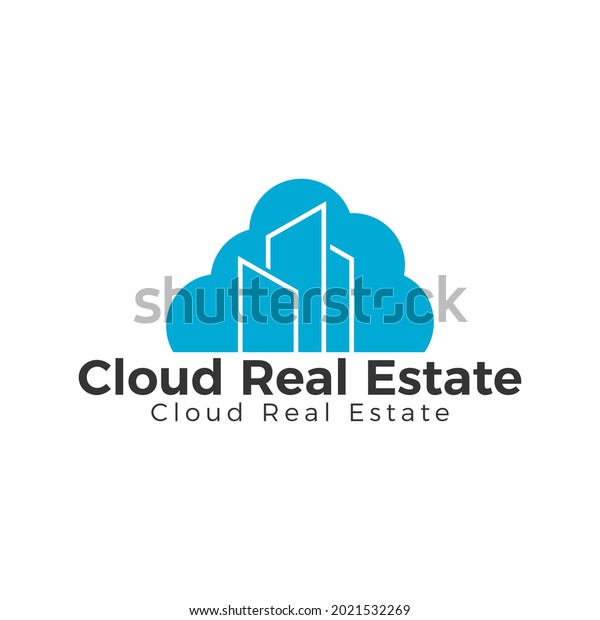 This Modern Cloud Real Estate Logo Stock Vector (Royalty Free ...