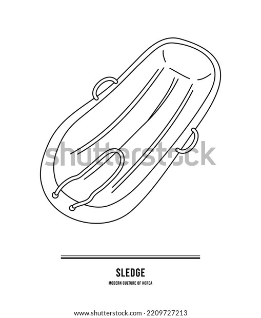 This Modern Sled Korea Plastic Sled Stock Vector (Royalty Free ...