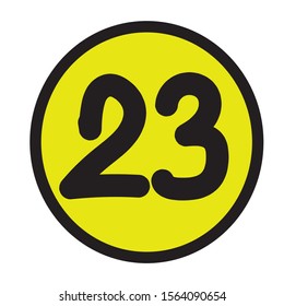 This Number Yellow Background 23 Stock Vector (Royalty Free) 1564090654 ...