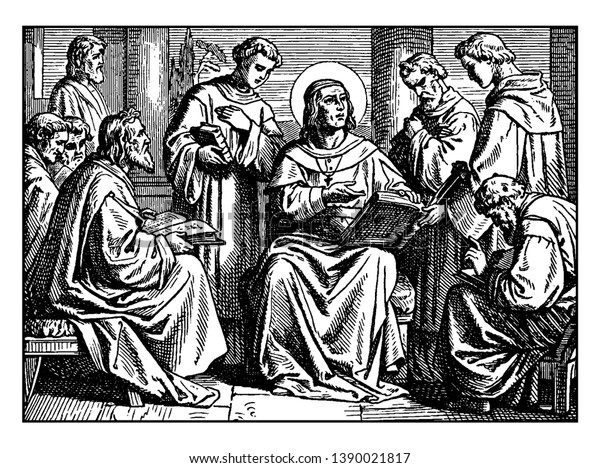 This Picture Shows Saint Paul Preaching Stock Vector (Royalty Free ...