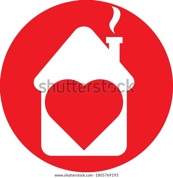 This Red Background Red Hart Color Stock Vector (Royalty Free ...