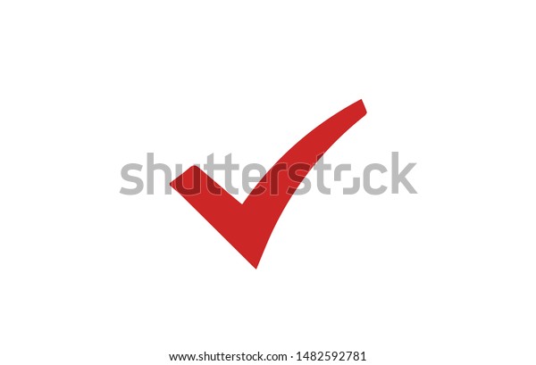 This Red Check Mark Approval Vector Stock Vector (Royalty Free ...