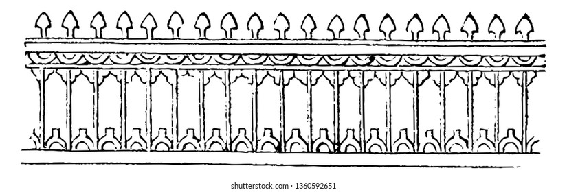 This Representation Indian Parapet Formed By Stock Vector (Royalty Free ...