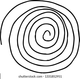 This Rough Sketch Spiral Pattern Stock Vector (Royalty Free) 1331852951 ...