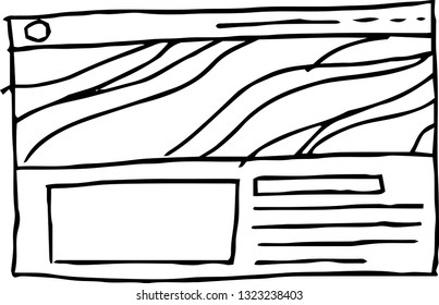 This Rough Sketch Website Mockup Stock Vector (Royalty Free) 1323238403 ...