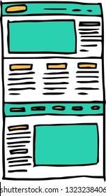 This Rough Sketch Website Mockup Stock Vector (Royalty Free) 1323238412