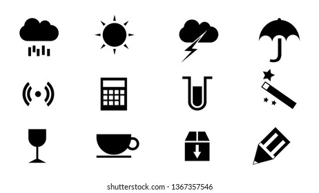This Set Monochrome Vector Application Icons Stock Vector (Royalty Free ...