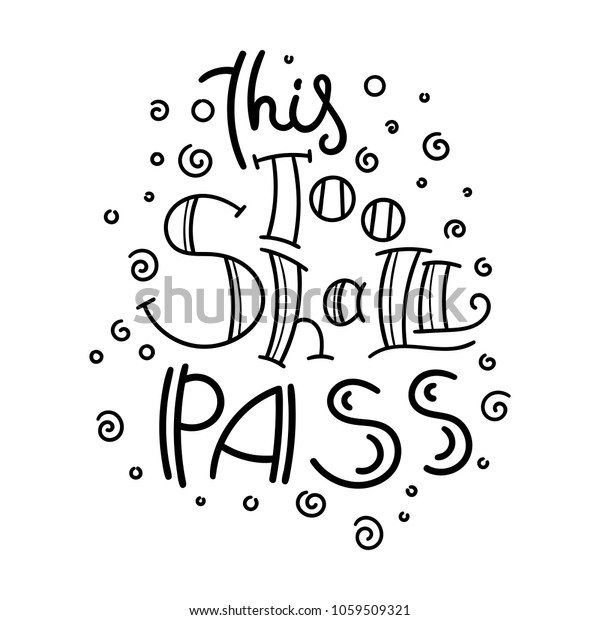 This Shall Pass Hand Drawn Modern Stock Vector (Royalty Free) 1059509321