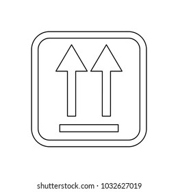 This Side Packaging Symbol On Corrugated Stock Vector (Royalty Free ...