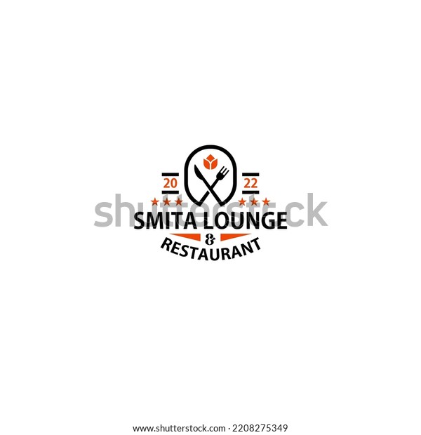 This Smita Lounge Restaurant Logo Stock Vector (Royalty Free ...