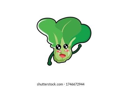This Spinach Kawaii Cute Design Stock Vector (Royalty Free) 1746672944 ...