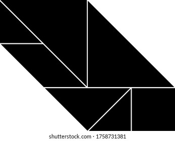 This Tangram Represents Dolphin Tangrams Gives Stock Vector (Royalty ...