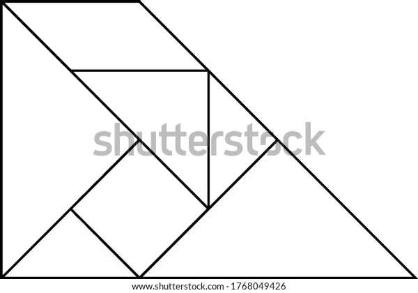 This Tangram Represents Irregular Quadrilateral Tangrams Stock Vector ...