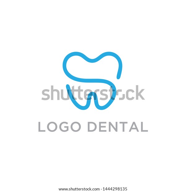 This Tooth Logo Shape Letter S Stock Vector (Royalty Free) 1444298135