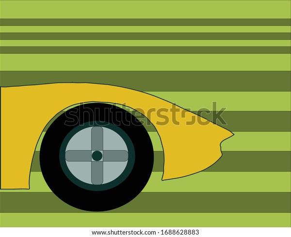 This Vector Car Only One Wheel Stock Vector (Royalty Free) 1688628883 ...