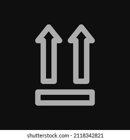 This Way Icon Black Background Stock Vector (Royalty Free) 2118342821 ...