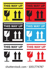 This Way Sticker Label Collection Vector Stock Vector (Royalty Free ...