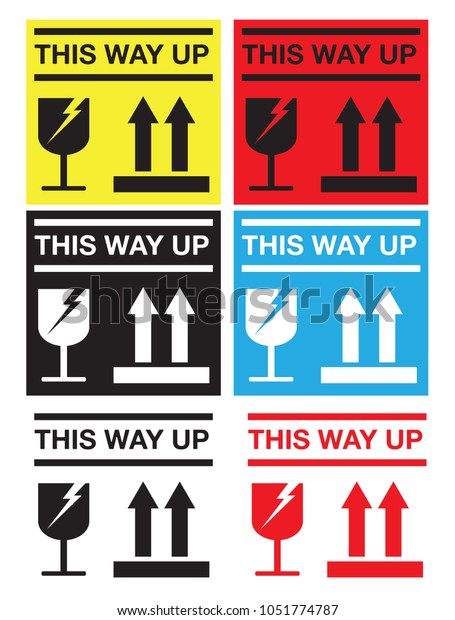 This Way Sticker Label Collection Vector Stock Vector (Royalty Free ...