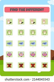 This Worksheet Contains Activity Find Picture Stock Vector (Royalty ...