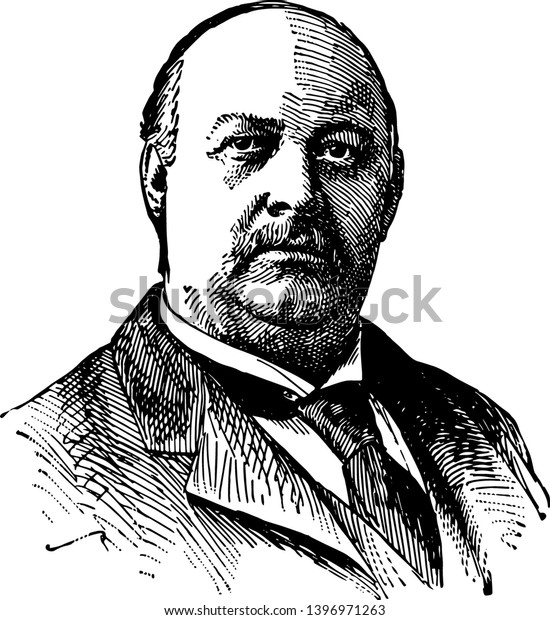 Thomas Brackett Reed 1839 1902 He Stock Vector (Royalty Free ...