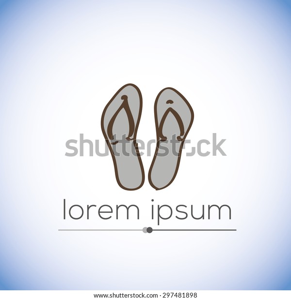Thongs Hand Drawn Vector Logo Sign Stock Vector (Royalty Free ...