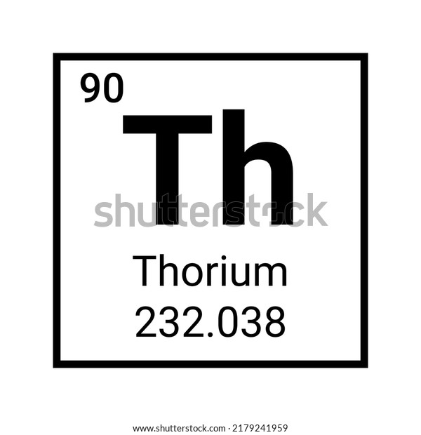 Thorium Periodic Table Element Chemistry Symbol: เวกเตอร์สต็อก (ปลอดค่า ...