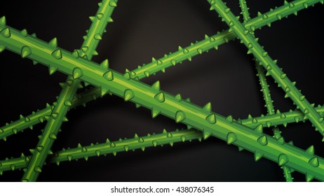 Thorn Background Vector Art Illustration Stock Vector (Royalty Free ...