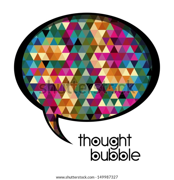 Thought Bubble Over White Background Vector: เวกเตอร์สต็อก (ปลอดค่า ...