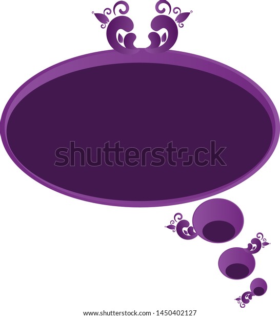 Thought Symbol Special Decorations Purple Color Stock Vector (Royalty ...