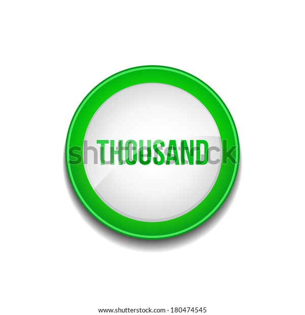 Thousand Letter Sign Circular Green Vector Stock Vector (Royalty Free ...