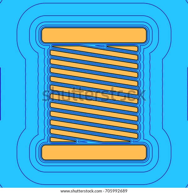 Thread Sign Illustration Vector Sand Color Stock Vector (Royalty Free ...