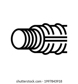 Threaded Fittings Line Icon Vector Threaded Stock Vector (Royalty Free ...