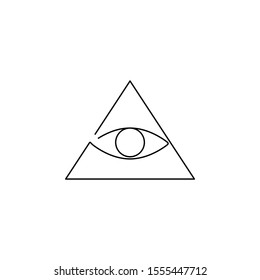 Three Angles Eye One Line Icon Stock Vector (Royalty Free) 1555447712 ...