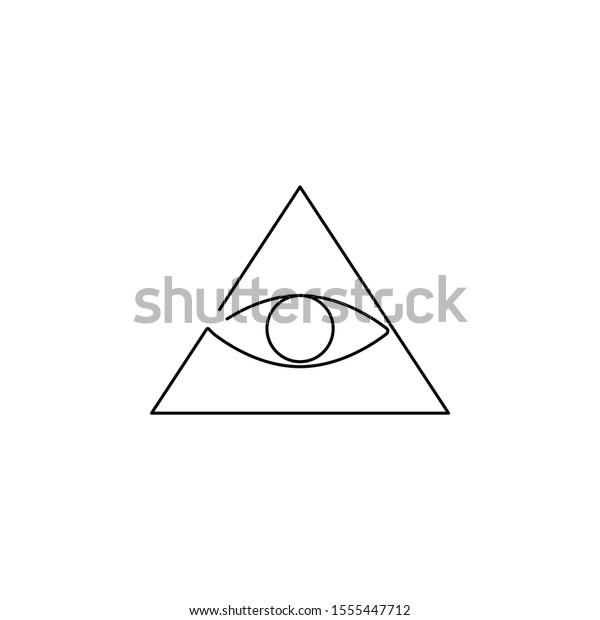 Three Angles Eye One Line Icon Stock Vector (Royalty Free) 1555447712 ...