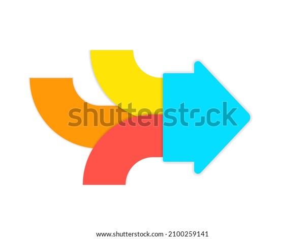 Three Arrow Merging Icon Clipart Image: เวกเตอร์สต็อก (ปลอดค่าลิขสิทธิ์ ...