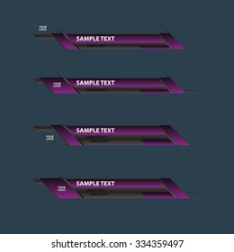 Three Banner Bar Screen Broadcast Bar Stock Vector (Royalty Free ...