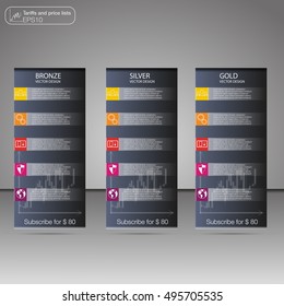 Three Banner Service Interface Site Vector Stock Vector (Royalty Free ...