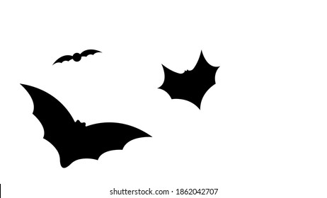 Three Bats On White Background Stock Vector (Royalty Free) 1862042707 ...