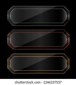 Three Black Buttons Infographic Stock Vector (Royalty Free) 1246237537 ...