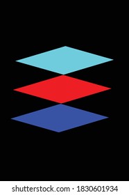 Three Blade Logo Design Diffirent Color Stock Vector (Royalty Free ...