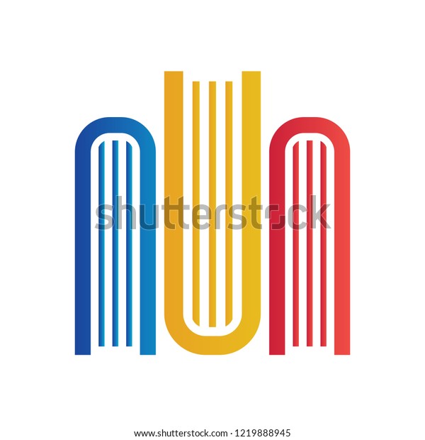 Three Book Logo Book Building Logo Stock Vector (Royalty Free ...